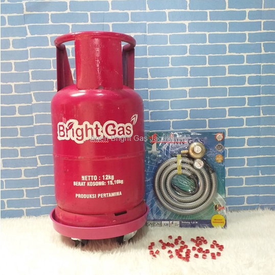 Jual PAKET BRIGHT GAS 12 KG PLUS ISI + REGULATOR + TATAKAN | Shopee ...