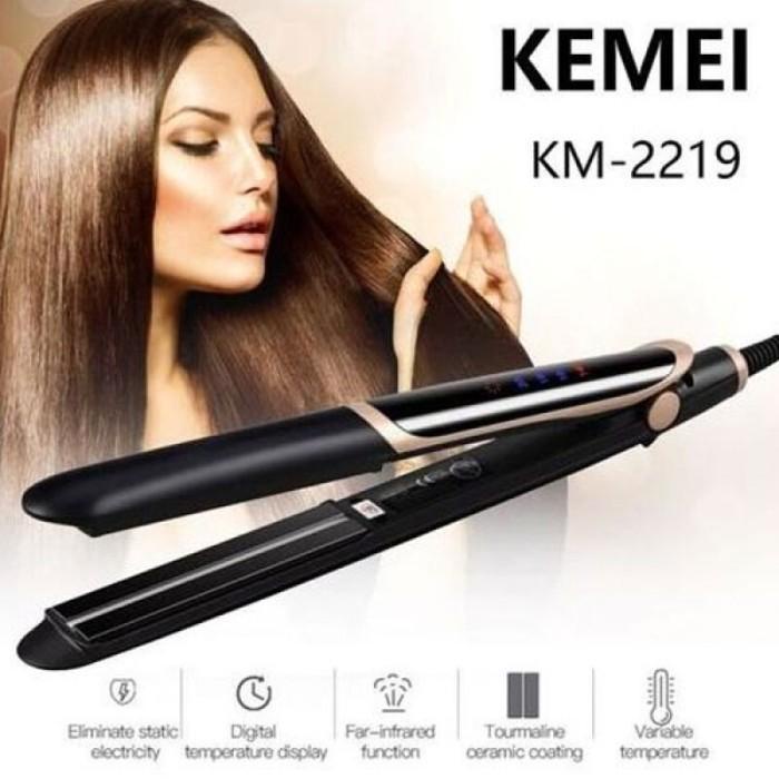 Jual Pelurus Kemei Km 2219 Hair Straightener Catokan Rambut Infrared Ceramic | Shopee Indonesia