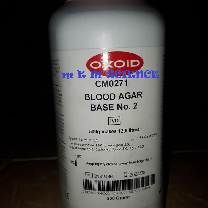 Jual BLOOD AGAR BASE 500 GR - OXOID CM0271 | Shopee Indonesia