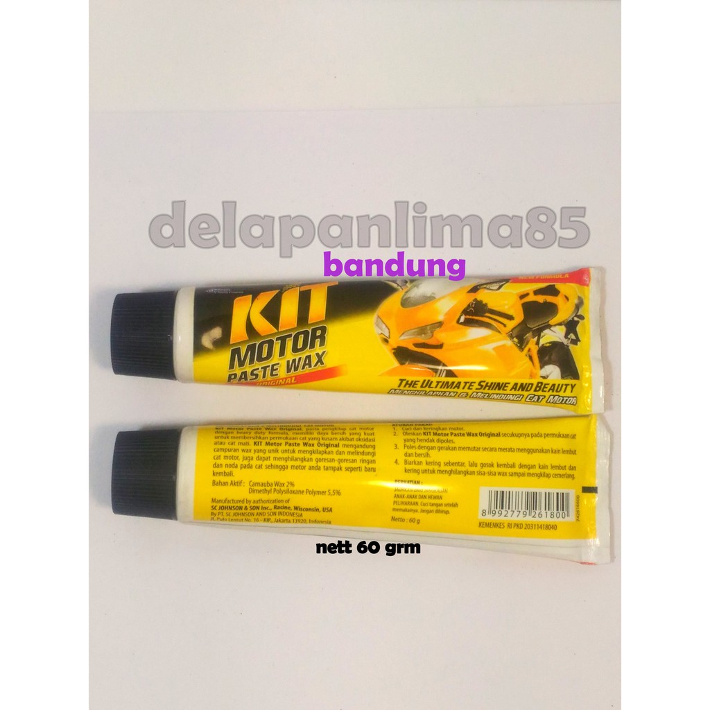 Jual KIT Motor Paste Wax Original (Tube) 60g | Shopee Indonesia