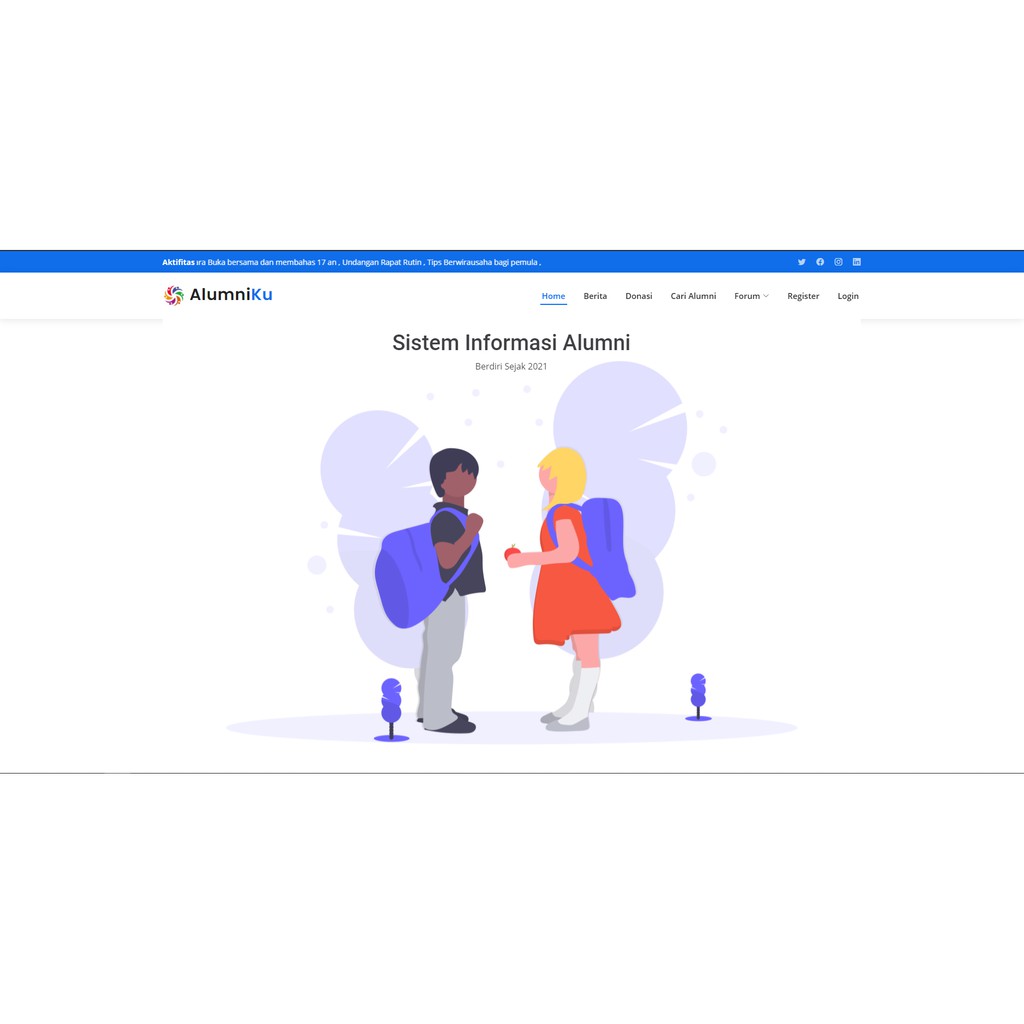Jual Website Sistem Informasi Alumni dengan Framework Codeigniter 3 | Shopee Indonesia