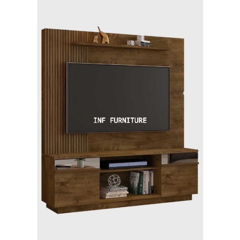 Jual partisi back drop tv kayu jati konsep minimalis | Shopee Indonesia