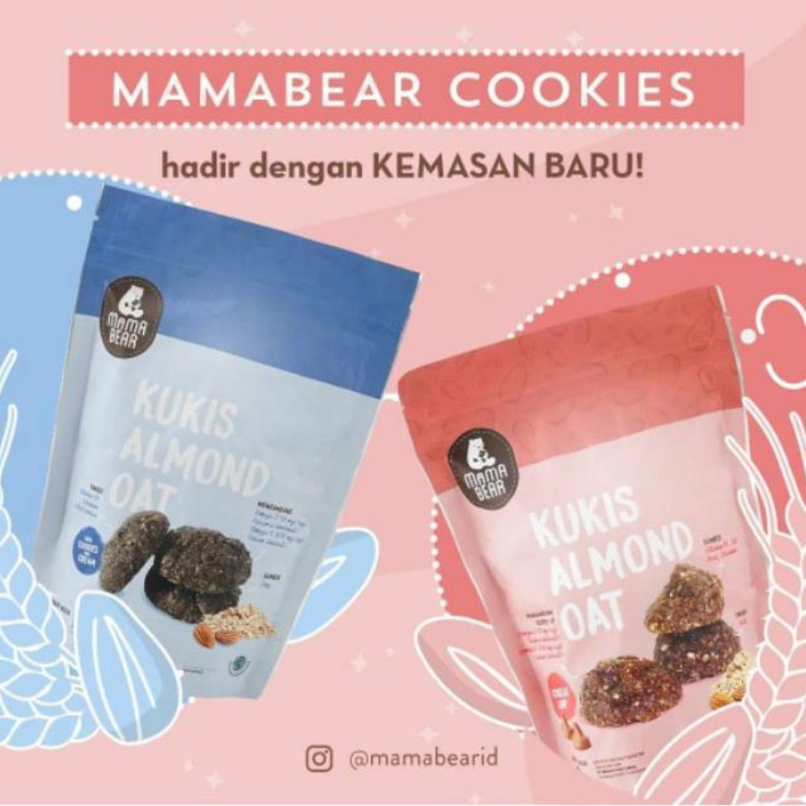Jual PMS03 MAMA BEAR KUKIS ALMOND OAT MILKY ASI BOOSTER COOKIES KUE ...