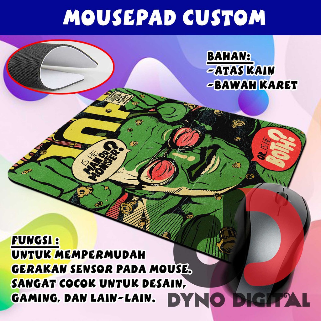 Jual Mousepad Custom Tatakan Mouse Marvel Stand Lee Hulk | Shopee Indonesia