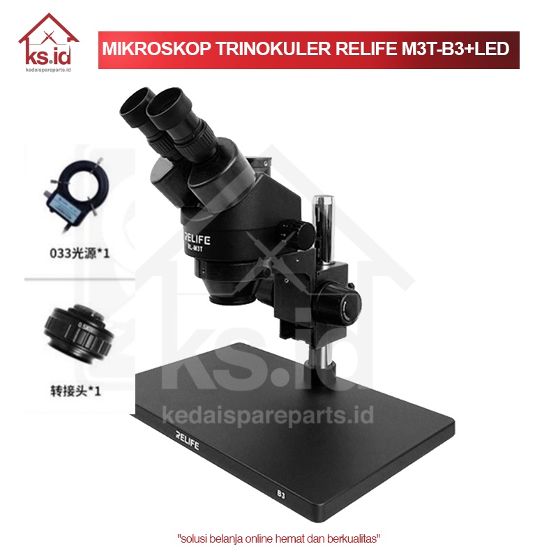Jual Mikroskop Trinokuler Relife M3T-B3+LED / Microscope Trinocular ...