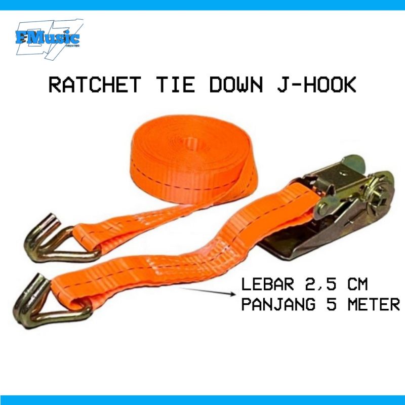 Jual TALI KREK SOUND SYSTEM TALI PENGIKAT BARANG J HOOK 1" X 5 METER ...