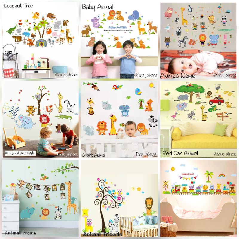 Jual Fariz_Wallsticker 60x90 cm - Sticker Dinding - Motif Kartun ...