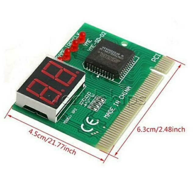 Jual QC Debug Card PC Analyzer Diagnostic 2 Digit for PCI Card ...