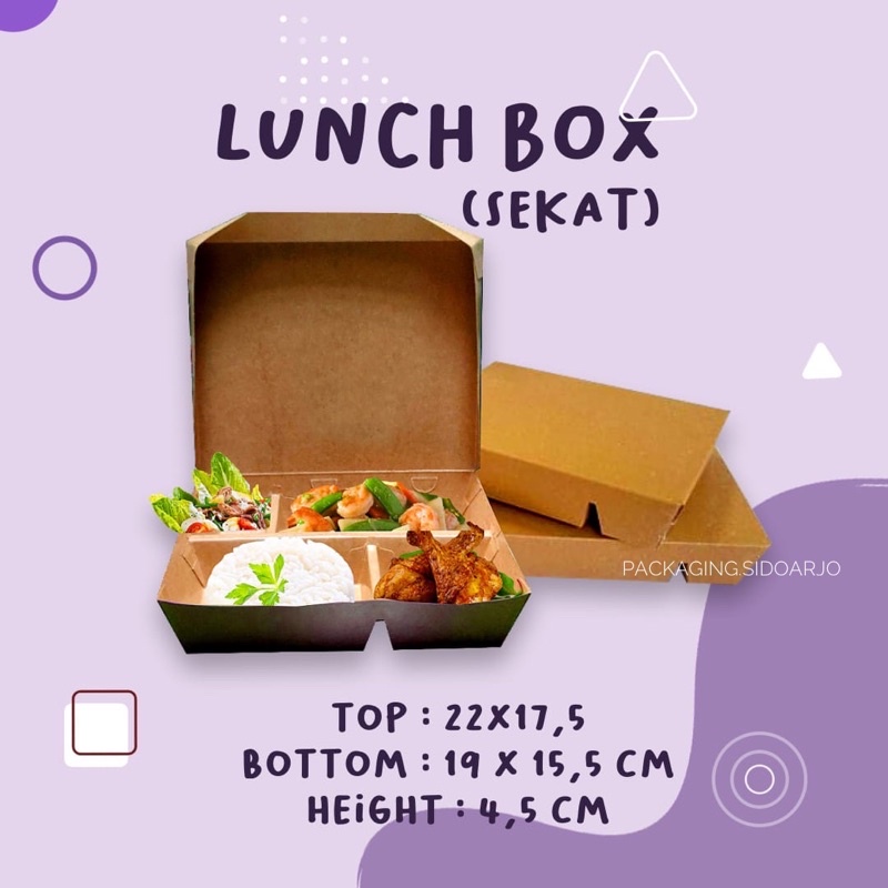 Jual Lunchbox Paper Sekat/Luncbox Paper/Bento Paper/Kotak Makan/Box ...