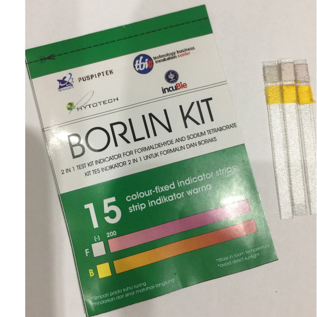 Jual Test Kit Pendeteksi Boraks Dan Formalin Dalam Satu Strip Borlin Kit Shopee Indonesia 