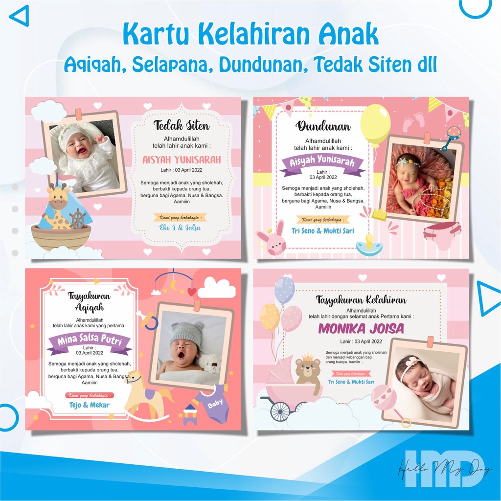 Jual Stiker Box Nasi Tasyakuran Kelahiran Bayi Aqiqah Anak Dundunan ...
