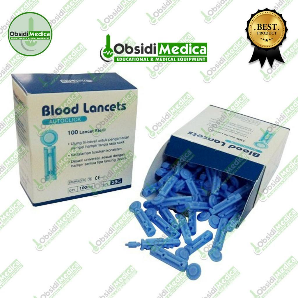 Jual Blood Lancet / Jarum Lancet 28G Onemed Box isi 100 pcs | Shopee ...