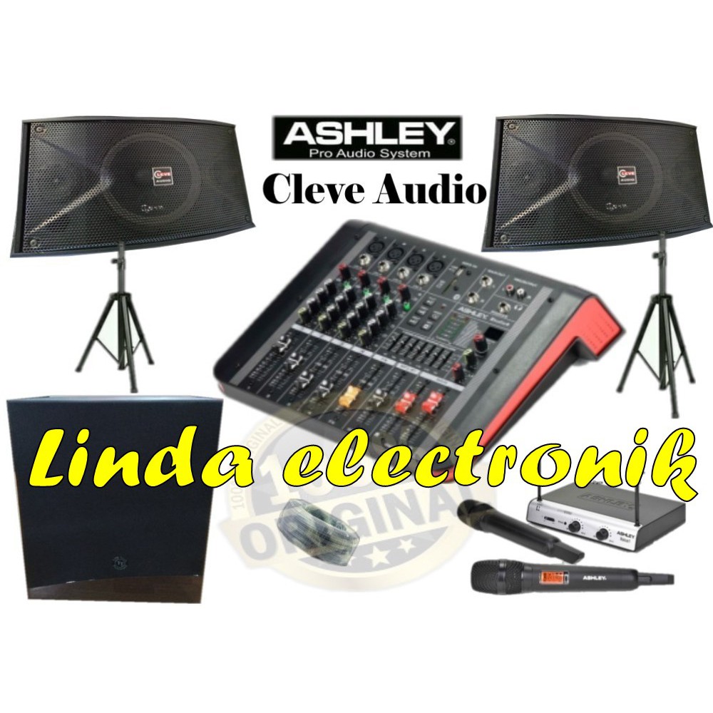 Jual PAKET SOUND SYSTEM ASHLEY STUDIO 4 CLEVE AUDIO CL10A 10INCH ...