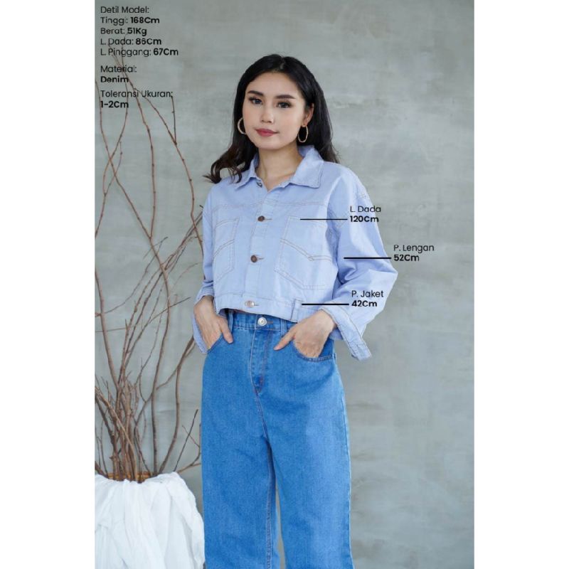 Jual Crop Jacket Denim | Shopee Indonesia
