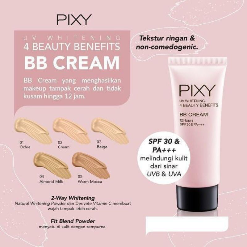 Jual PIXY UV WHITENING BB CREAM SPF 30 PA+++ | Shopee Indonesia