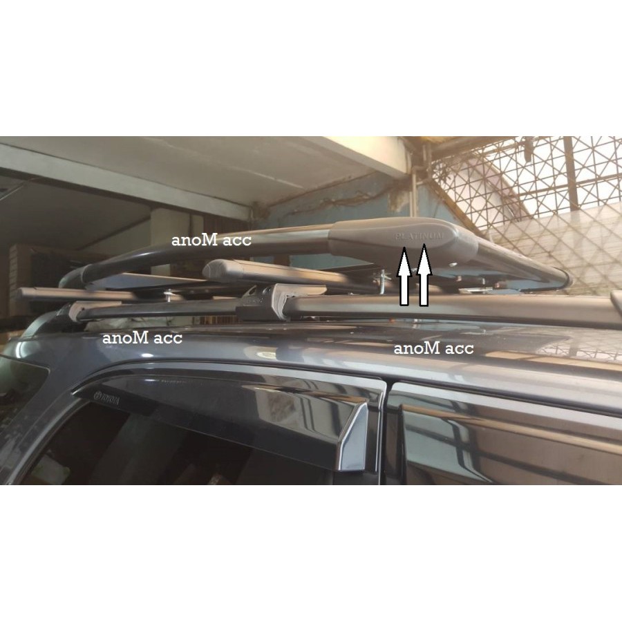 Jual Roof Rack Platinum (Paket rak platinum & cross bar jepit roof rail ...