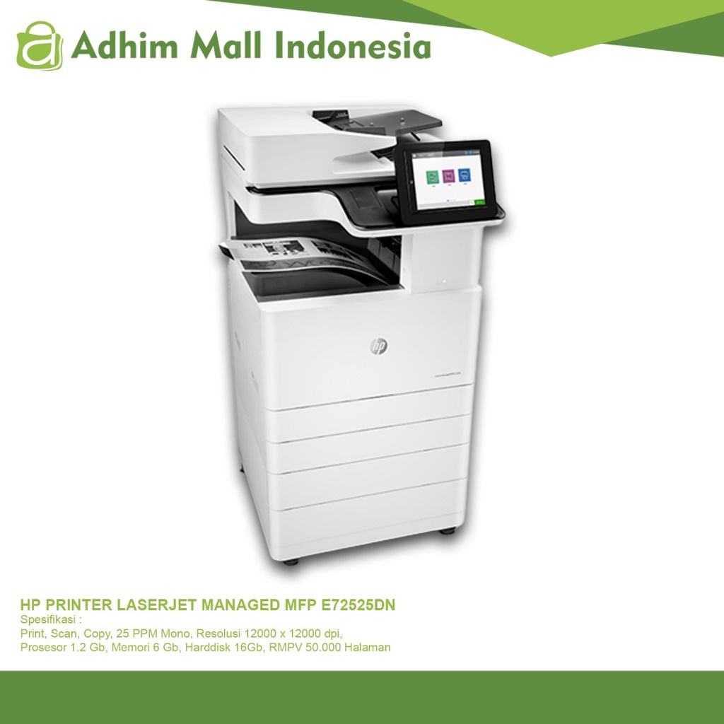 Jual HP PRINTER LASERJET MANAGED MFP E72525DN HP Color Laserjet MFP E72525DN | Shopee Indonesia