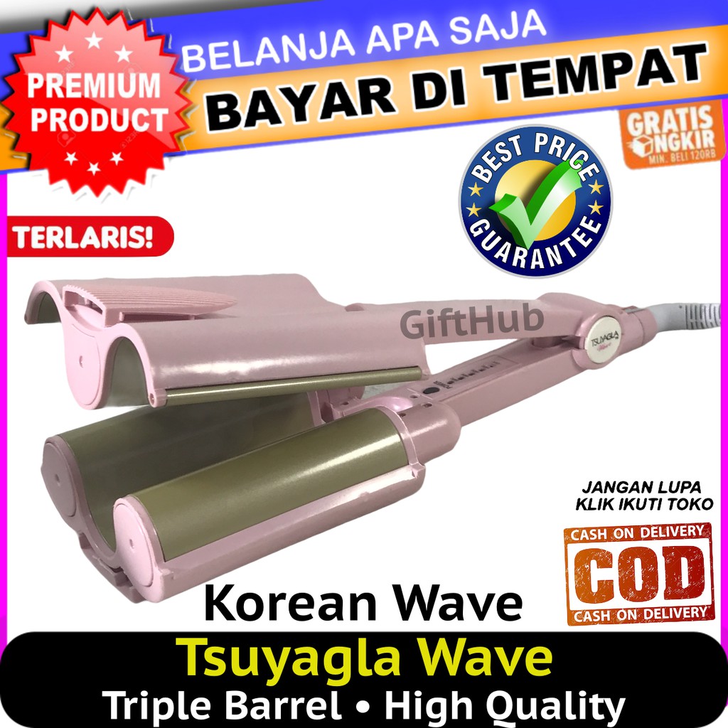 Jual Catokan Rambut Klintong Professional Tsuyagla Wave Function Catok Ikal Keriting Multifungsi ...