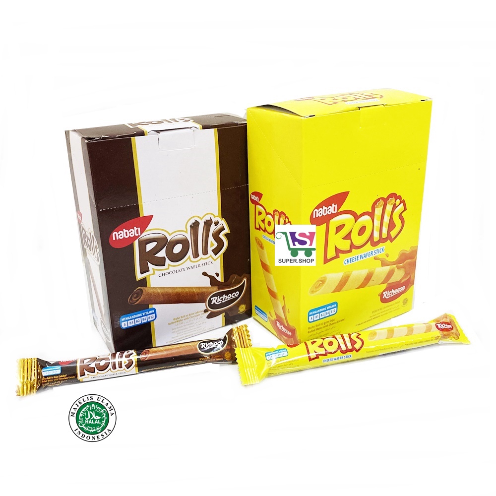 Jual Nabati Rolls Cheese / Chocolate Wafer Stick (isi 20 pcs) | Shopee ...