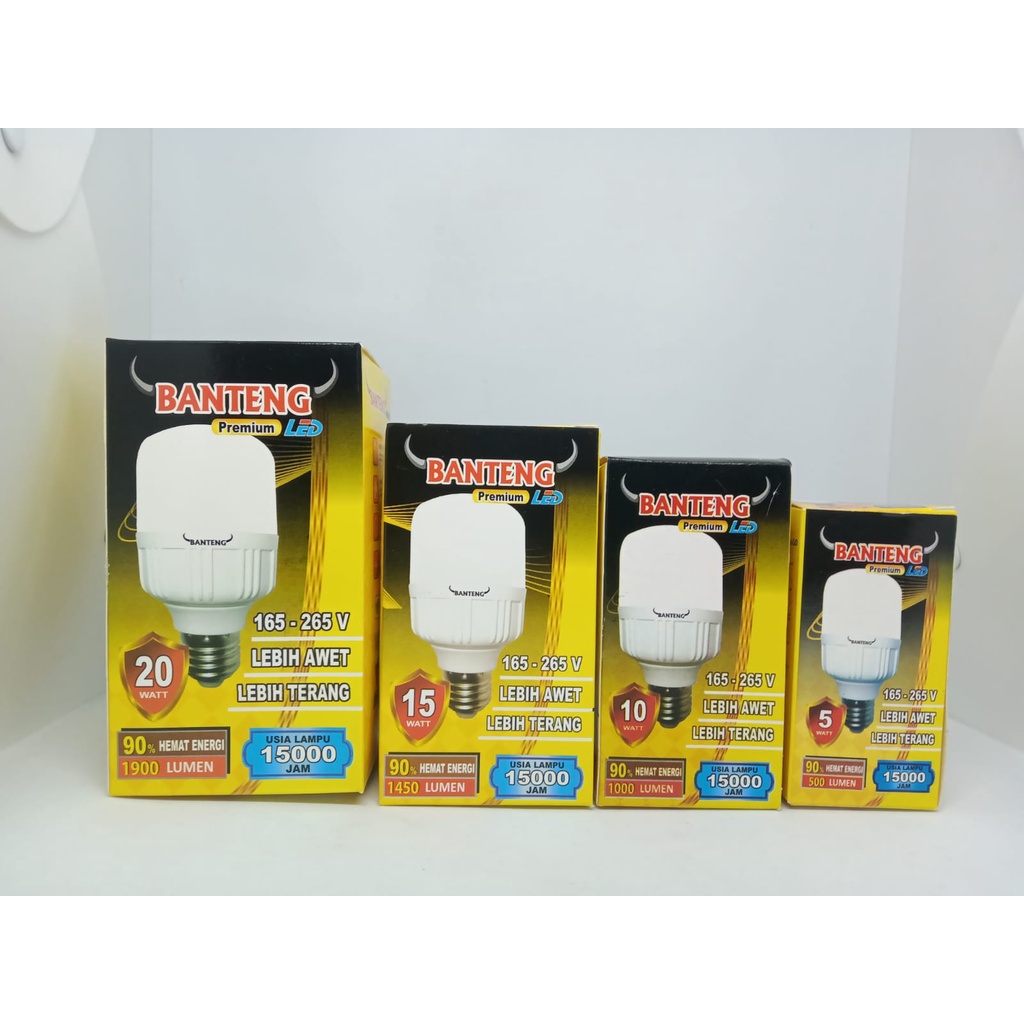 Jual Lampu LED Banteng - Bohlam Lampu LED Putih Kapsul Hemat Energi ...