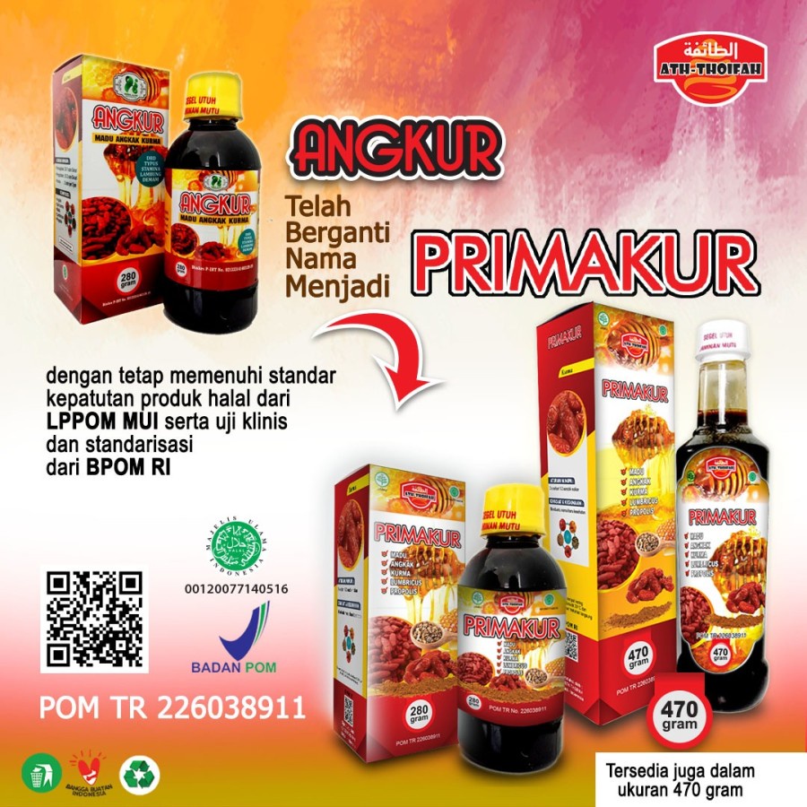 Jual ANGKAK KURMA - Madu ANGKUR - Madu Angkak Kurma 280 gram - PRIMAKUR ...