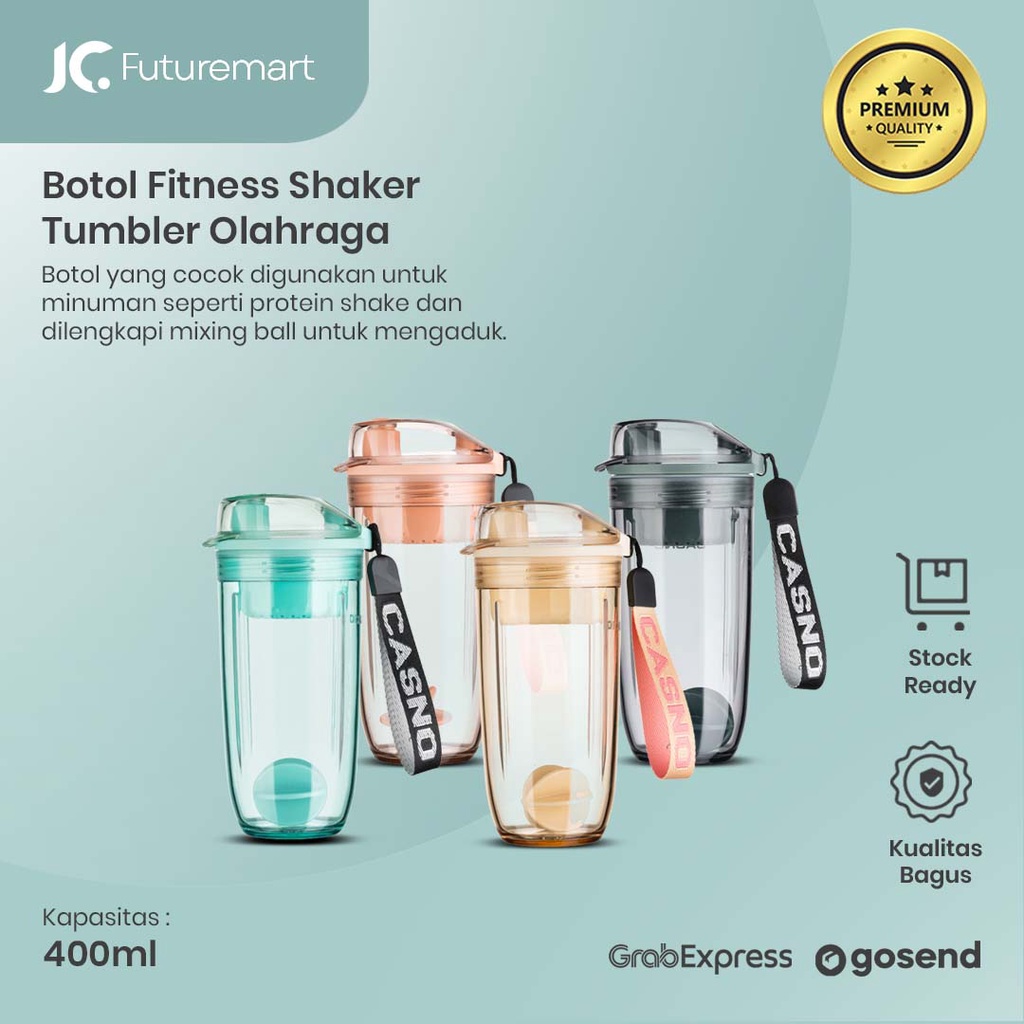 Jual Fitness shaker bottle 400ml | tumbler botol minum olahraga ...
