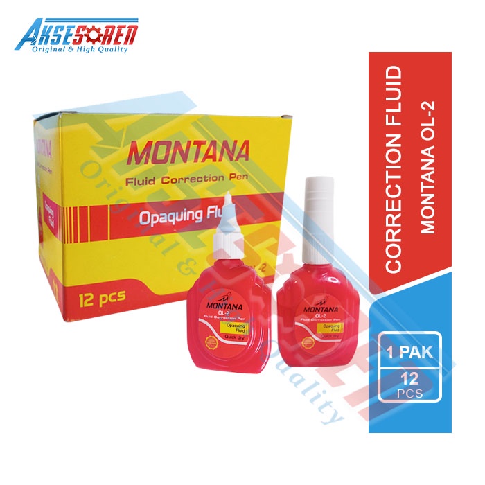 Jual CORRECTION FLUID MONTANA [OL-2 / 12 PCS / 1 PACK] / ALAT TULIS ...