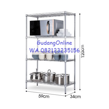 Jual Krisbow Rak Besi Serbaguna 4 Tingkat | Shopee Indonesia