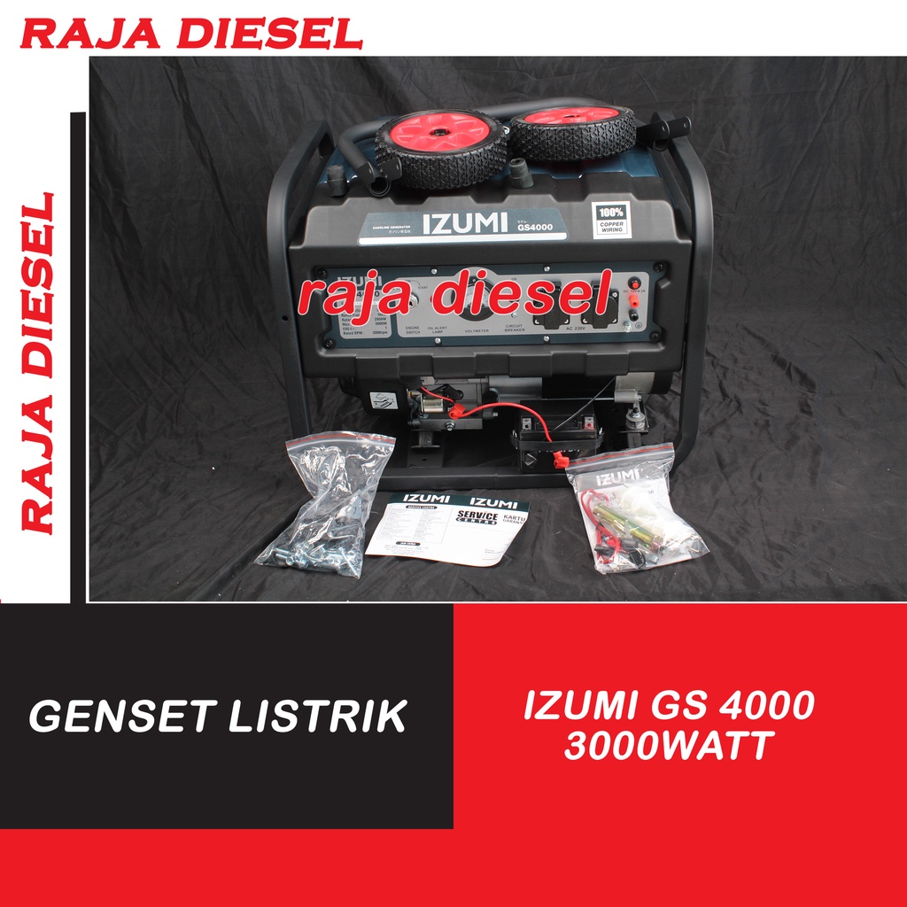 Jual Genset GENERATOR LISTRIK 3000 watt 4 KVA IZUMI GS4000 | Shopee ...