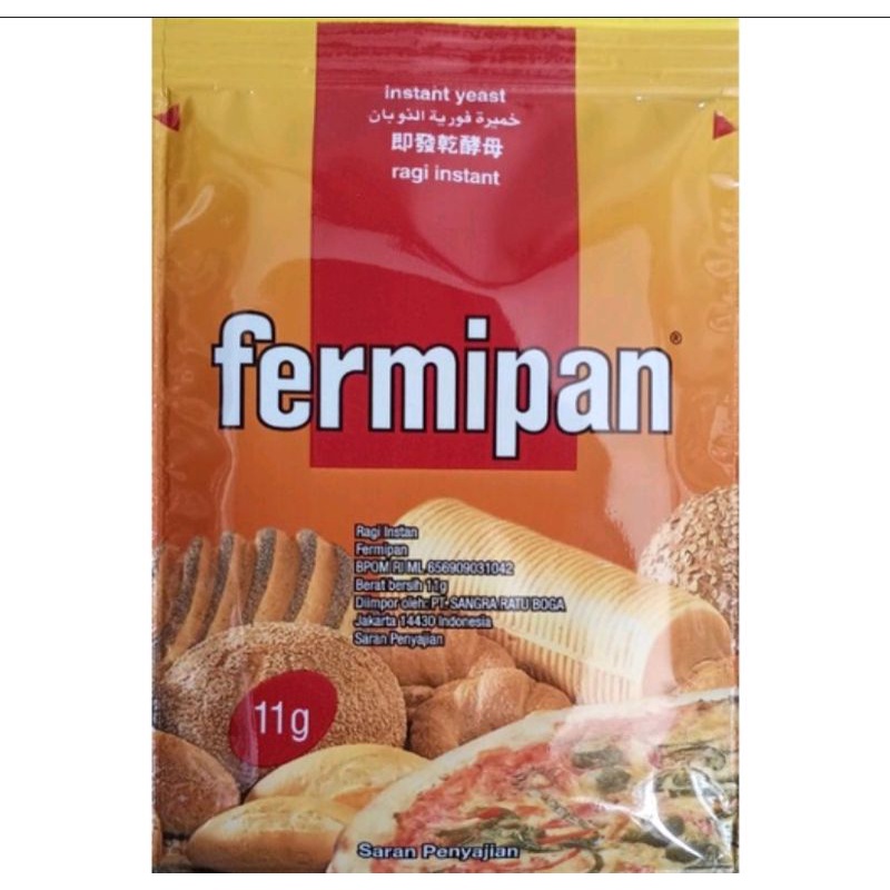Jual Ragi Kering Fermipan 11gr / ragi instant / ragi pengembang instant ...