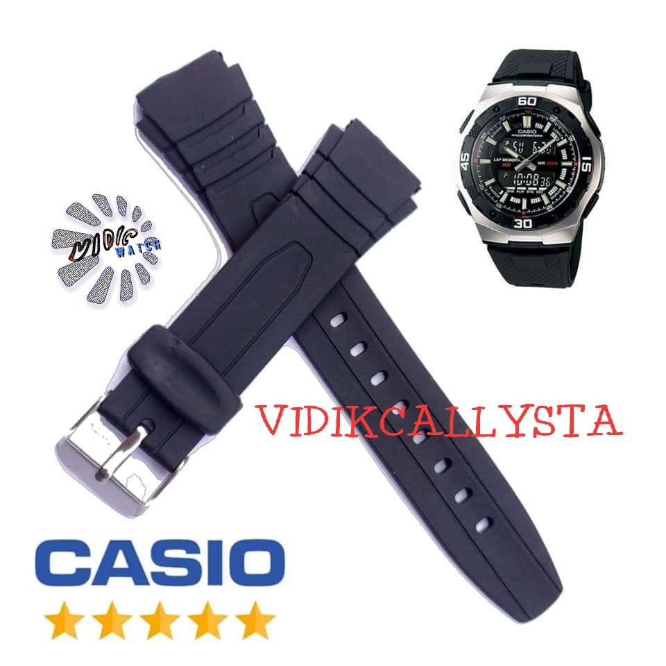 Jual Strap tali jam Tangan Casio AQ-164 Aq164 Aq 164 free spring bars ...