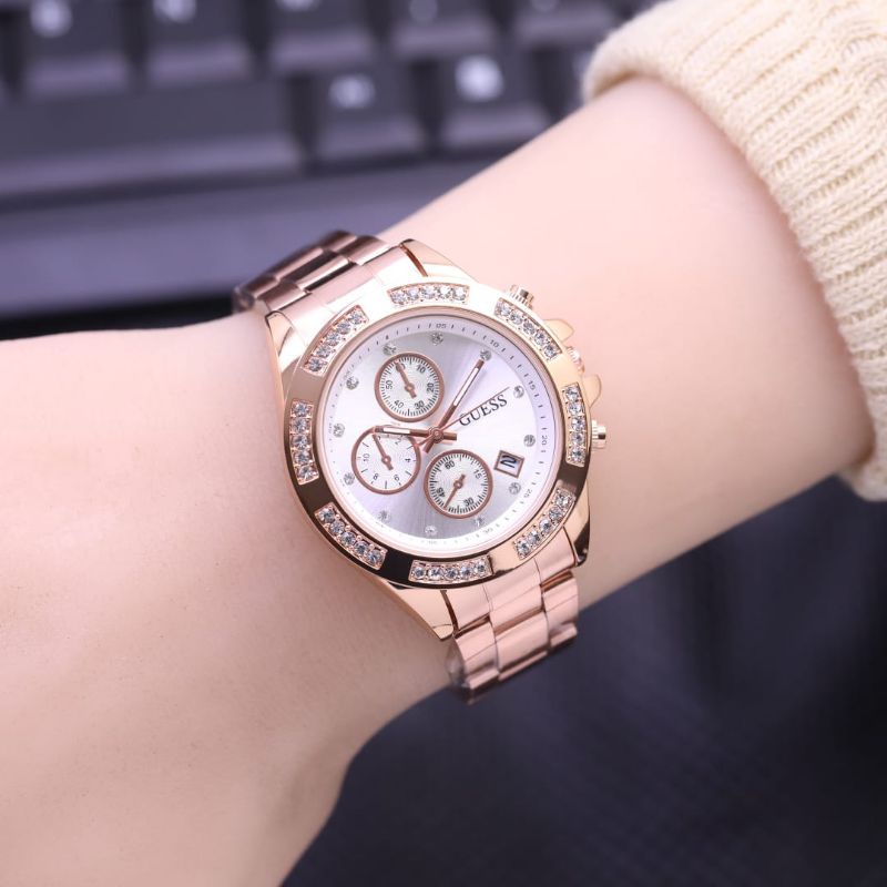 Jual { COD } terbaru jam tangan fashion wanita / cewek guess tungku ...