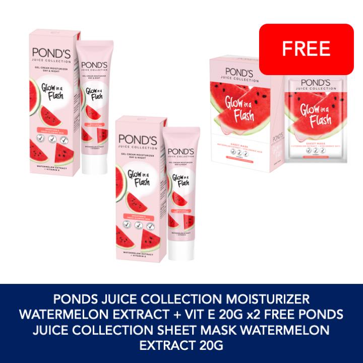 Jual Ponds Juice Collection Moisturizer Watermelon Extract 2 x 20 gr ...