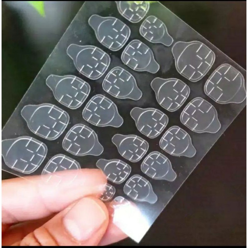 Jual Sticker Kuku isi 24 pcs (Lem gel kuku) | Shopee Indonesia