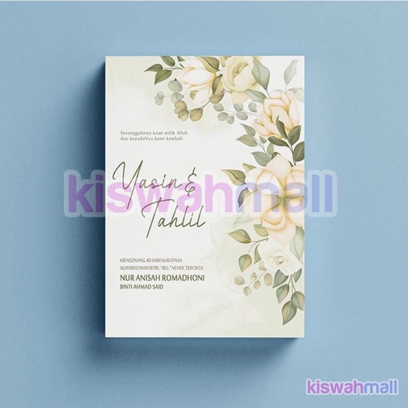 Jual [Desain Kekinian!] Buku Yasin dan Tahlil Softcover 128 Halaman HVS ...