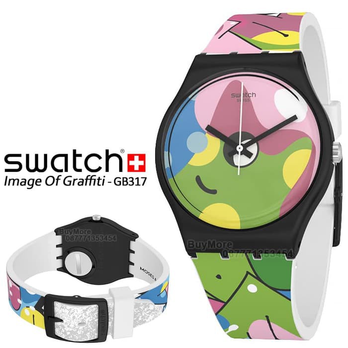 Jual JAM TANGAN WANITA SWATCH GB317 OF GRAFFITI ORIGINAL | Shopee Indonesia