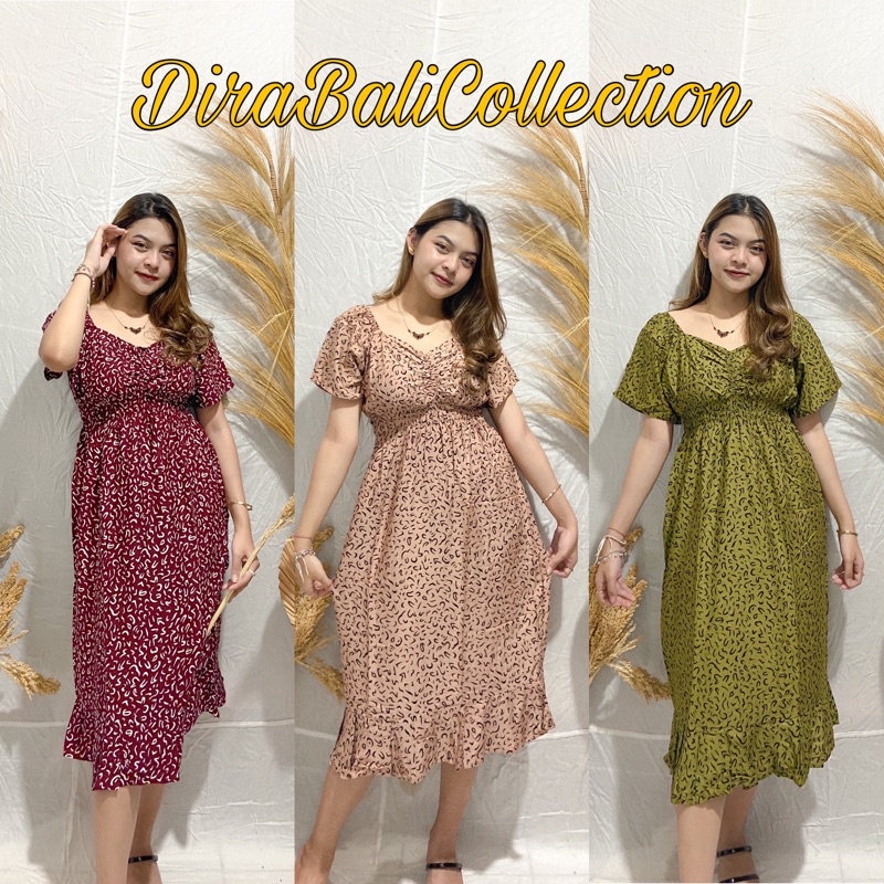 Jual DRESS MODIS MOTIF KREMI BALI | Shopee Indonesia