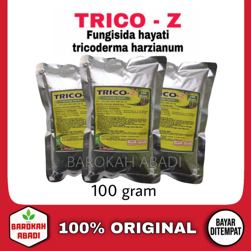 Jual Fungisida Hayati Tricoderma Trico Z 100 gram Pupuk Organik Jamur Trichoderma Pencegah Layu ...