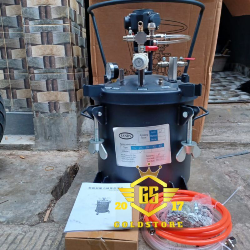 Jual Paint Tank 10 Liter Sands Alat Pengaduk Cat 10 Liter Paint Pot 10 ...