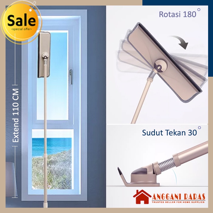 Jual Lap Pel Alat Pembersih Kaca Jendela BOOMJOY Panjang 110 cm ...