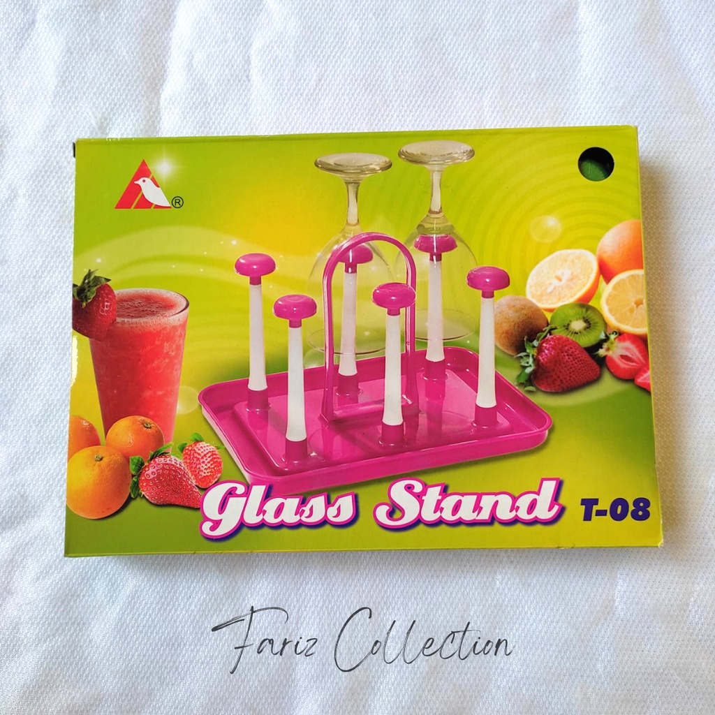 Jual GLASS STAND Rak Tempat Gelas Tempat Gelas 6 Tiang Murah WARNA RANDOM | Shopee Indonesia
