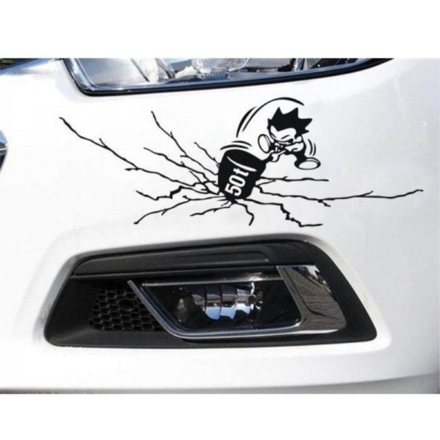 Jual STIKER BUMPER KARAKTER LUCU CUTTING STICKER MOBIL RETAKAN 50 TON ...