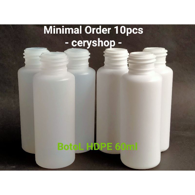 Jual BotoL HDPE 60ml Tanpa Tutup Neck 24 (BotoL Lentur) | Shopee Indonesia