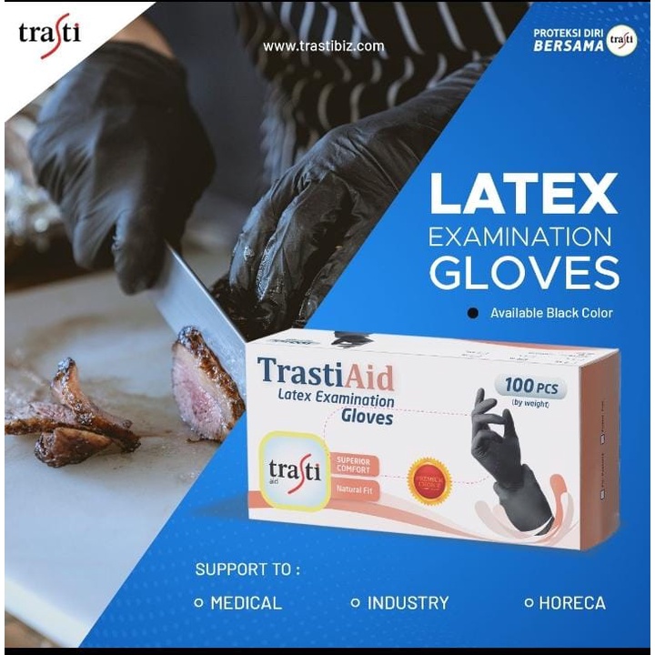 Jual SARUNG TANGAN LATEX HITAM TRASTI | Shopee Indonesia