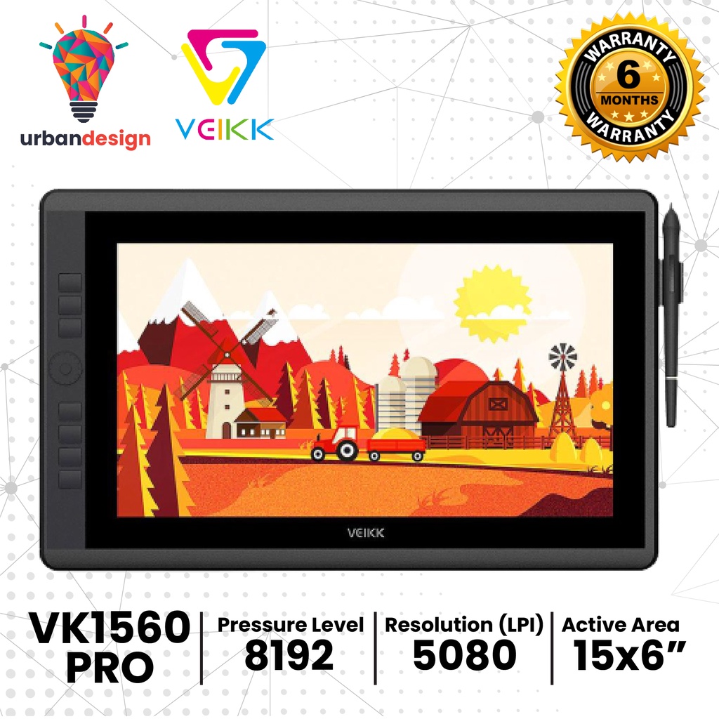 Jual VEIKK VK1560 Pro 15.6 Inch Pen Display Graphics Monitor IPS HD ...