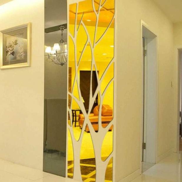 Jual Stiker Cermin 3D Dinding Kaca Acrylic Wallpaper 3D Tree 100 X 28Cm ...