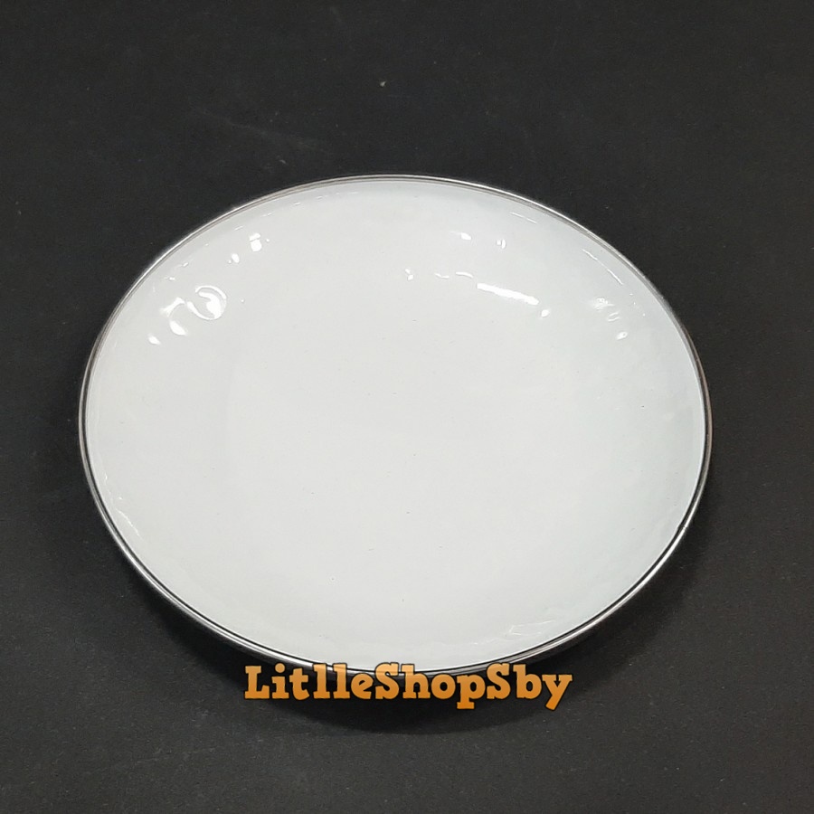 Jual Piring Lepek Enamel 15cm White Putih Polos | Shopee Indonesia
