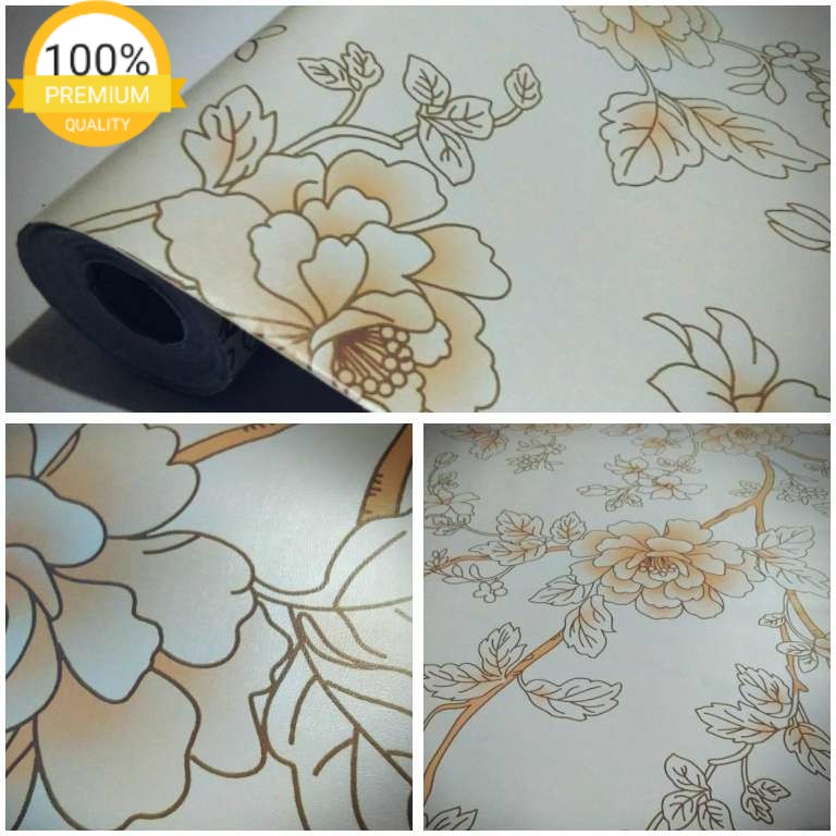 Jual Wallpaper Sticker Dinding Grosir Murah Motif Kelopak Bunga ...