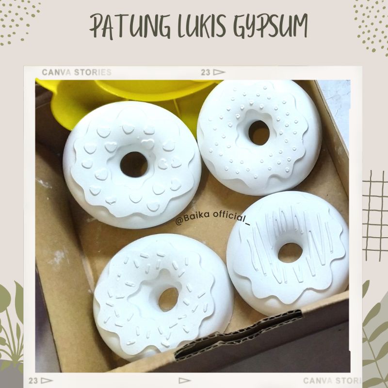 Jual Mainan edukasi - Patung Lukis Gypsum - Paket Donat | Shopee Indonesia