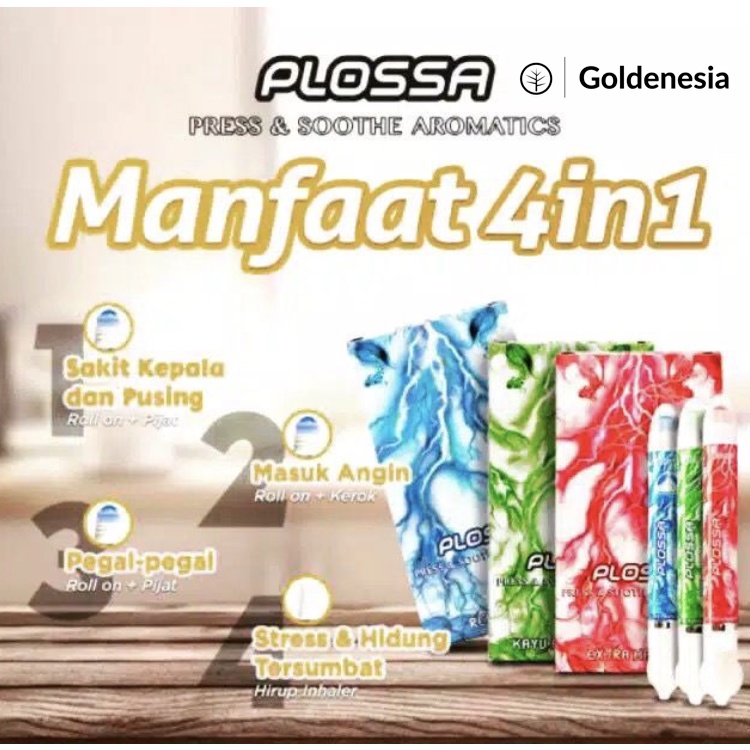 Jual Plossa Minyak Angin Aromatherapy Inhaler 4 in 1 Roll on Plus ...